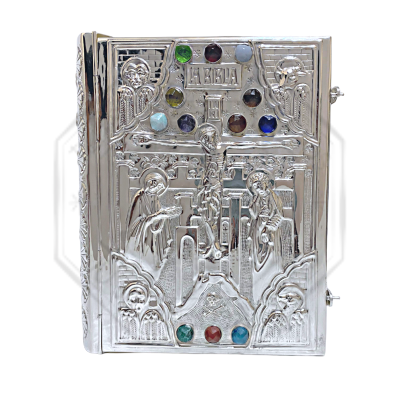 Tapa de biblia Presidencial modelo Cristo / Cordero con Piedras